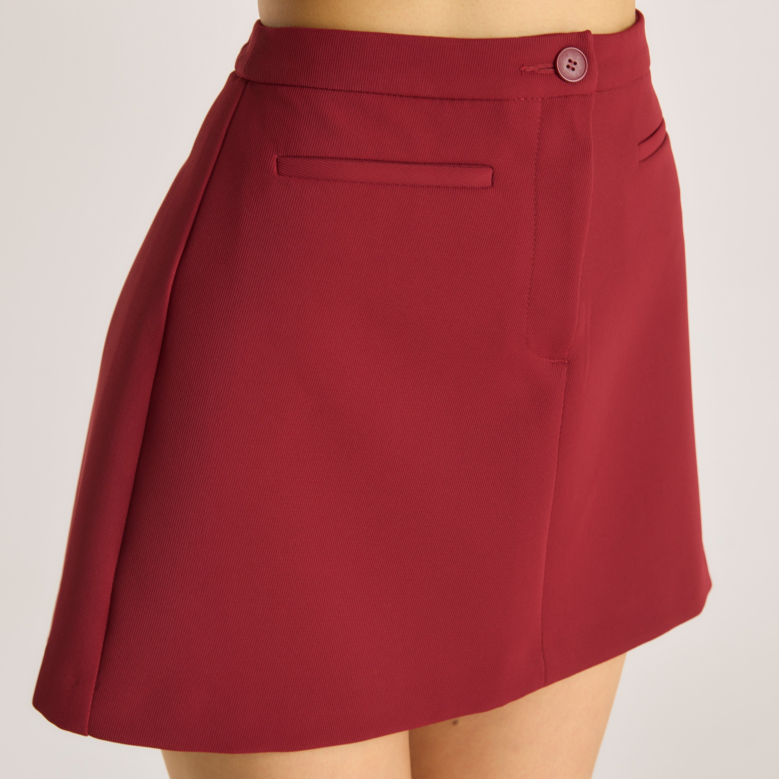 Structured Skirt - Wine